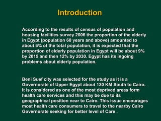 Hanipsych, beni suef, elderly with depression | PPT
