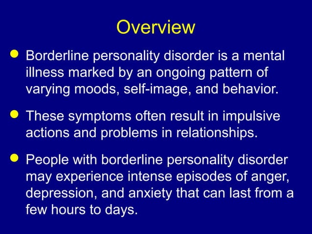 Hanipsych,, biology of borderline personality disorder | PPT