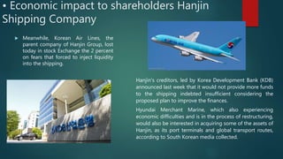 Hanjin presentation | PPTX | Logistics and Transportation Industry | Industries