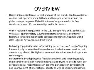 Hanjin service profile | PPTX