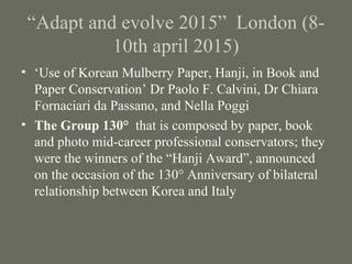 Hanji paper a new material from an old tradition | PPT