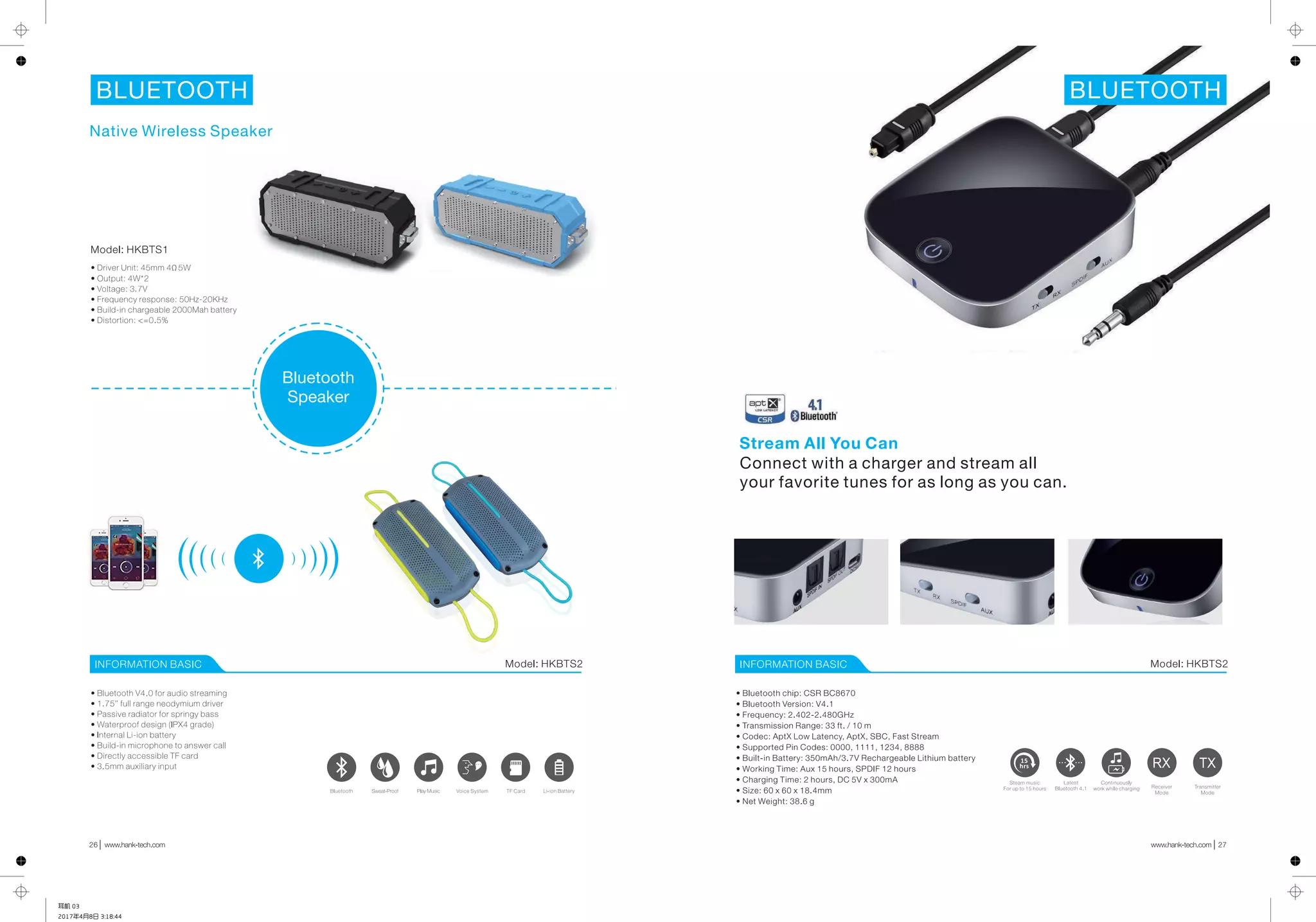 Hank audio product catalogue | PDF