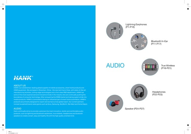 Hank audio product catalogue | PDF