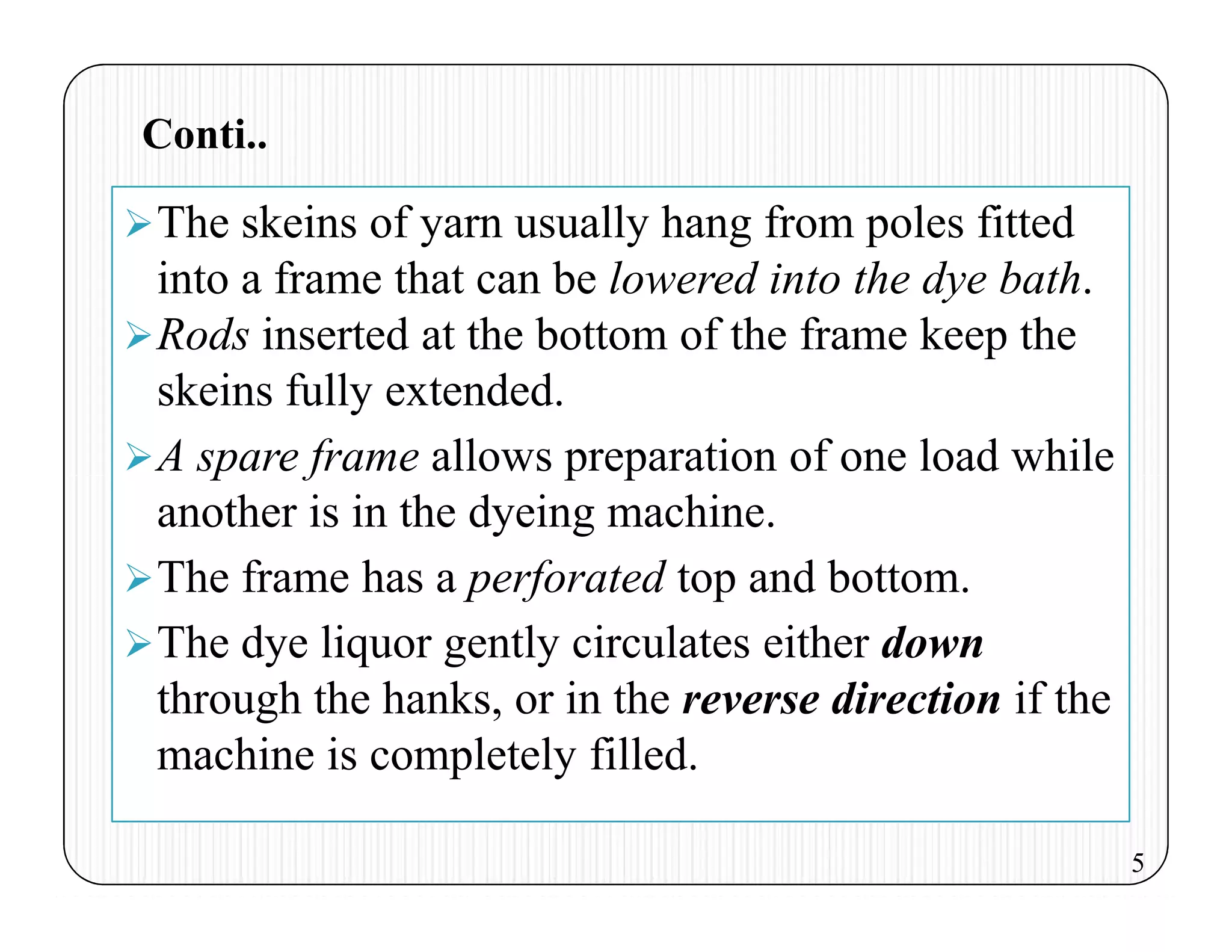 Hank dyeing machine | PDF