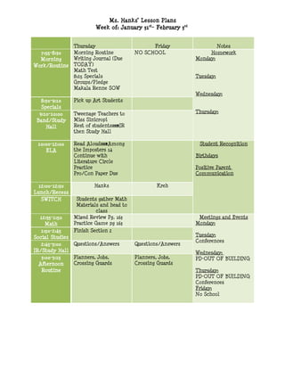 Lesson Plans | PDF