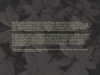 Hank Warner Projects V2 | PPT