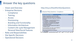 Creating a Practical and Consumable SharePoint Governance Plan | PPT