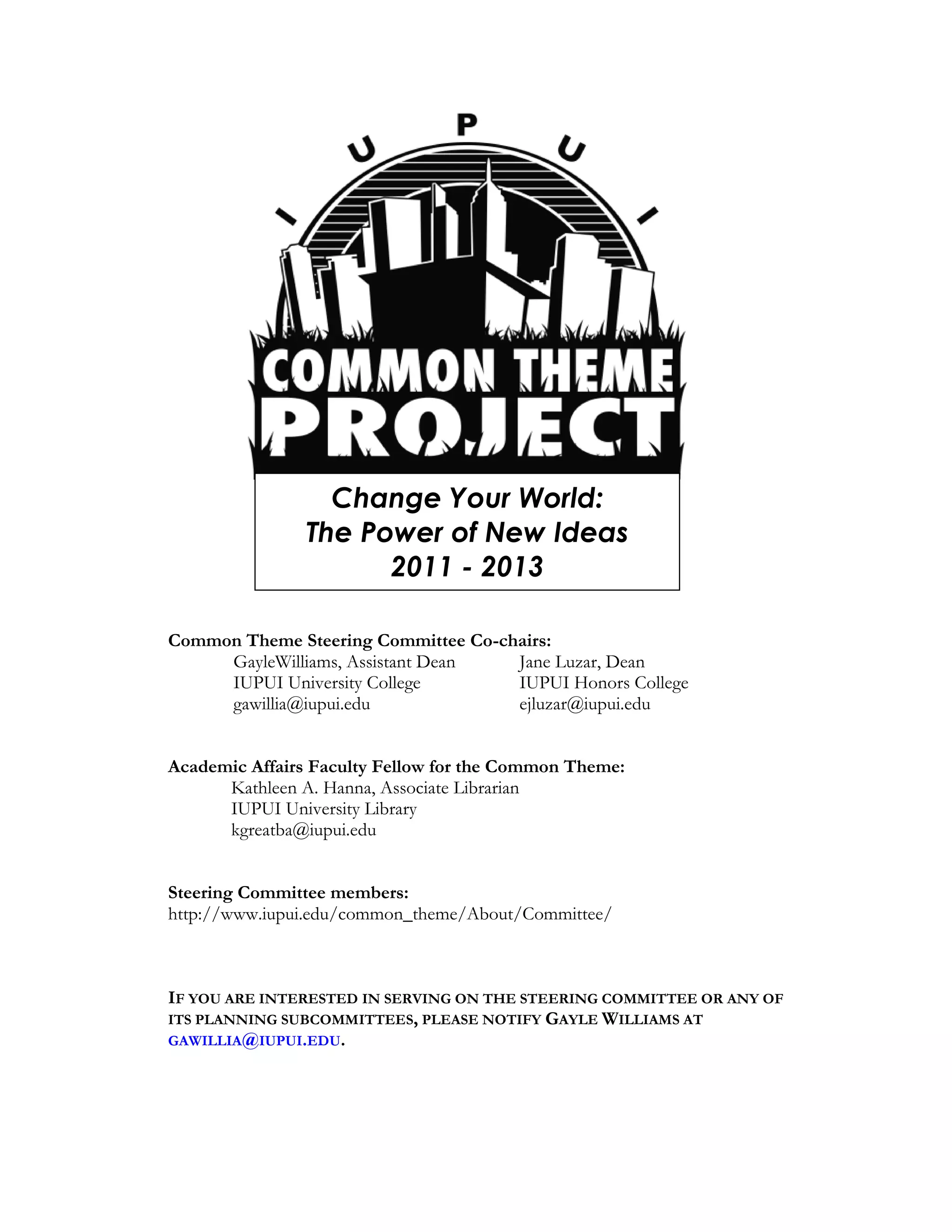 The Common Theme Project - handout for sla | PDF