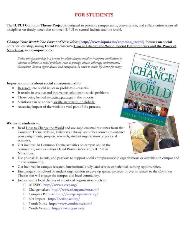 The Common Theme Project - handout | PDF