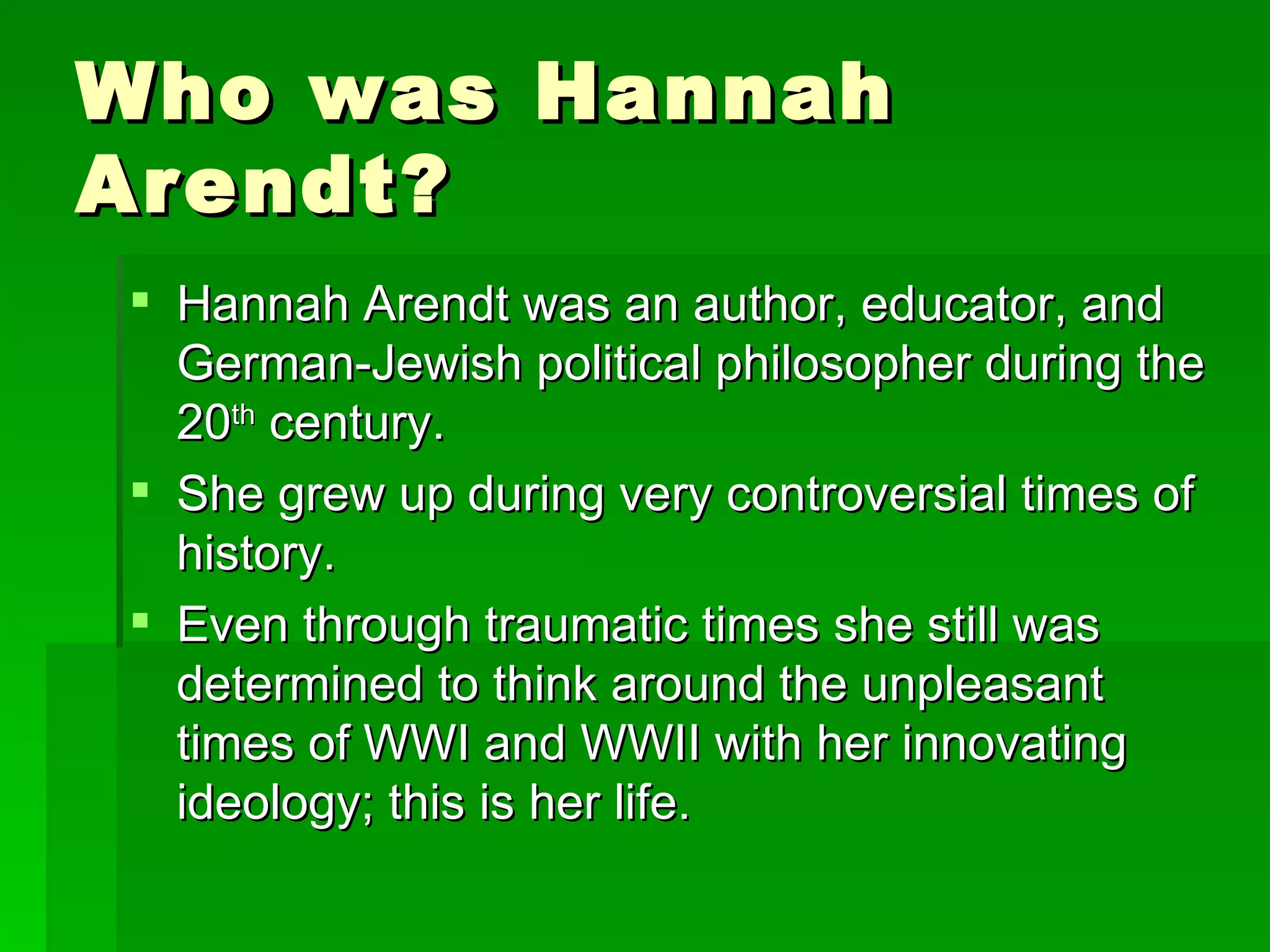 Hannah Arendt | PPT