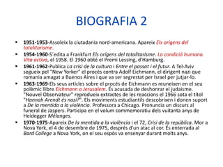 Hannah Arendt (1906 1975) | PPTX