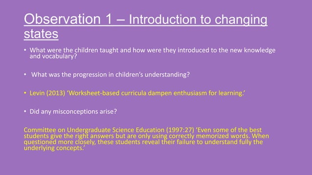 Progression in Science - 6th March | PPTX