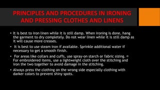 GRADE 11/12 HOUSEKEEPING POWERPOINT IRONING | PPTX