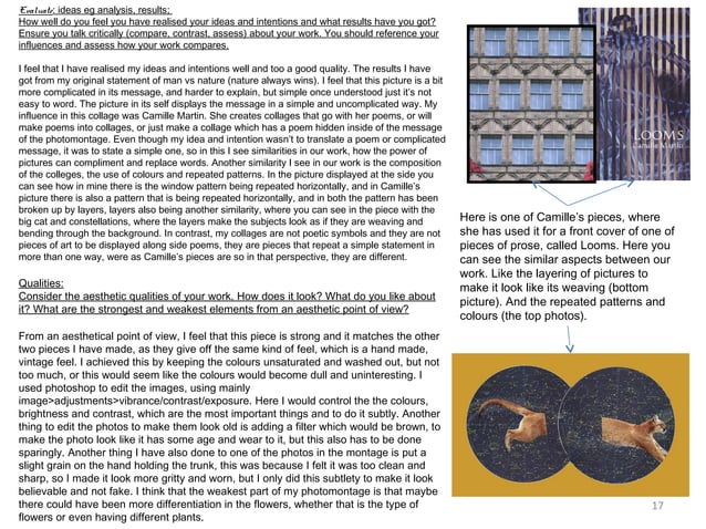 Hannahs evaluation photography | PPT