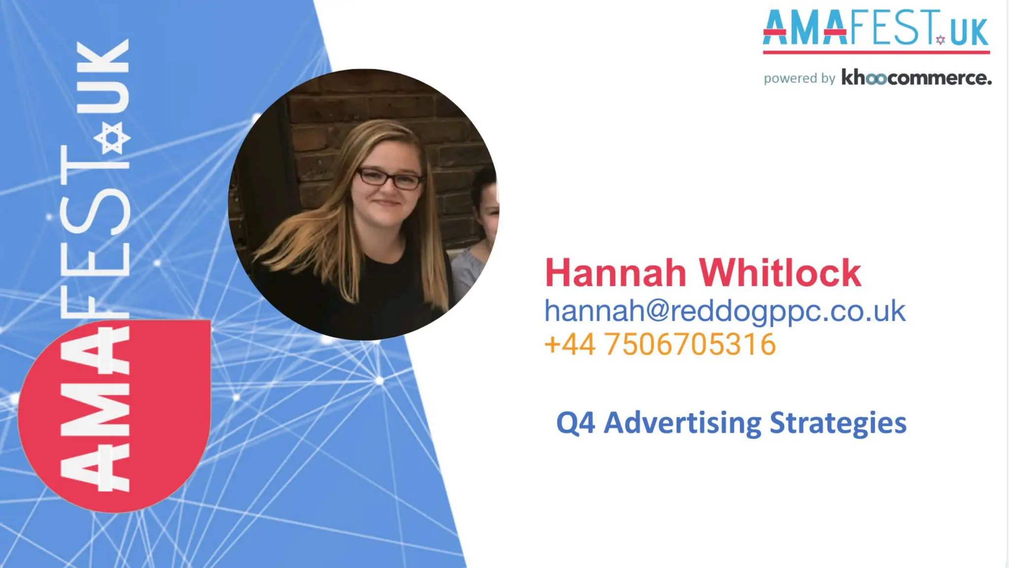 Hannah Whitlock | AmafestUK | Using Sponsored Display advertising in Q4 ...