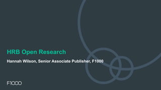 HRB Open Research | PPT