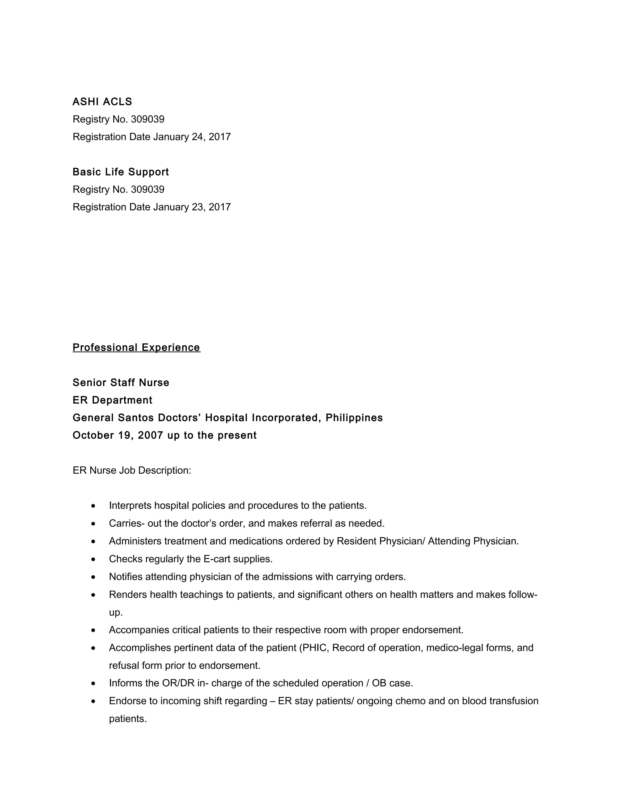 Hanna lyn alava cv with hosp | PDF