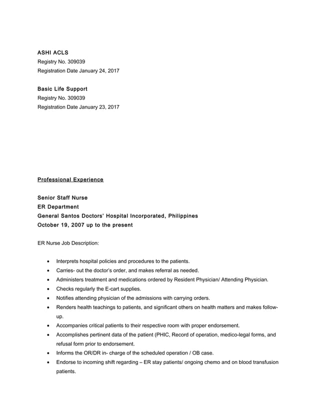 Hanna lyn alava cv with hosp | PDF