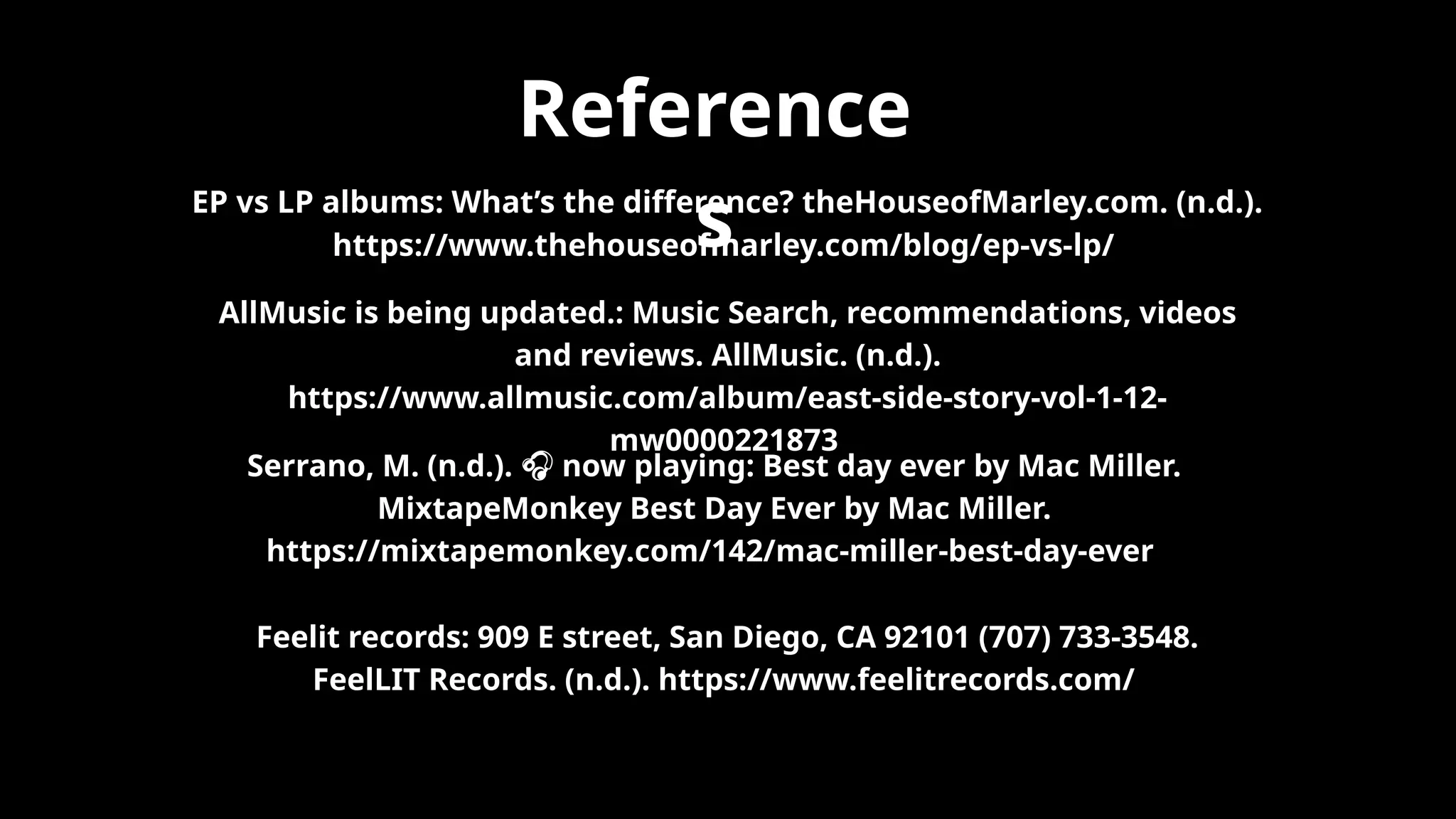 hanna Kimberly retail scavenger hunt for FeeLit Records | PPTX