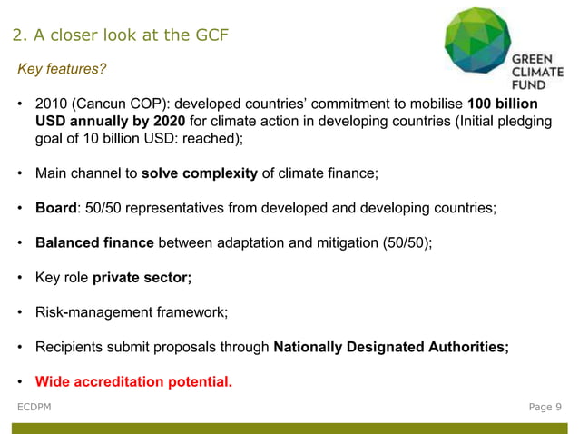 Challenges to climate finance | PPTX
