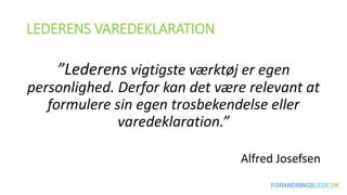 Hanne jessen krarup - Forandringsledelse uden forandringslede | PPT