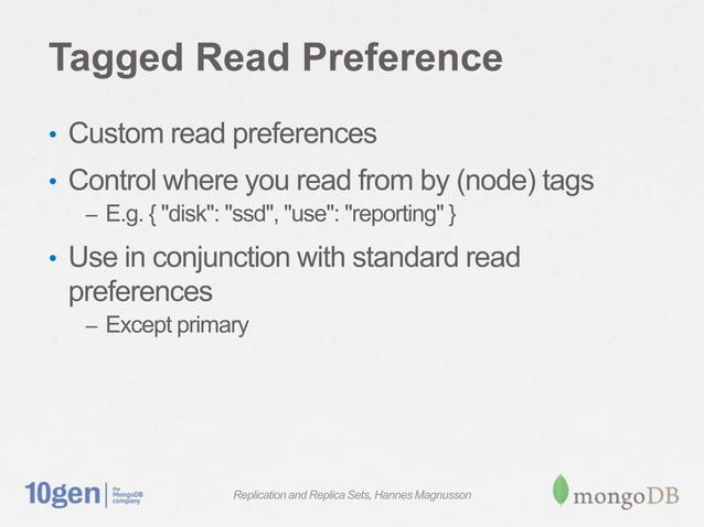 Replication and Replica Sets | PPT