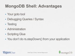 MongoDB Shell Tips & Tricks | PPTX