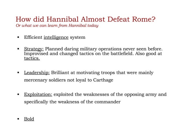 Hannibal | PPS | Death, Injury, or Military Conflict | Sensitive Topics