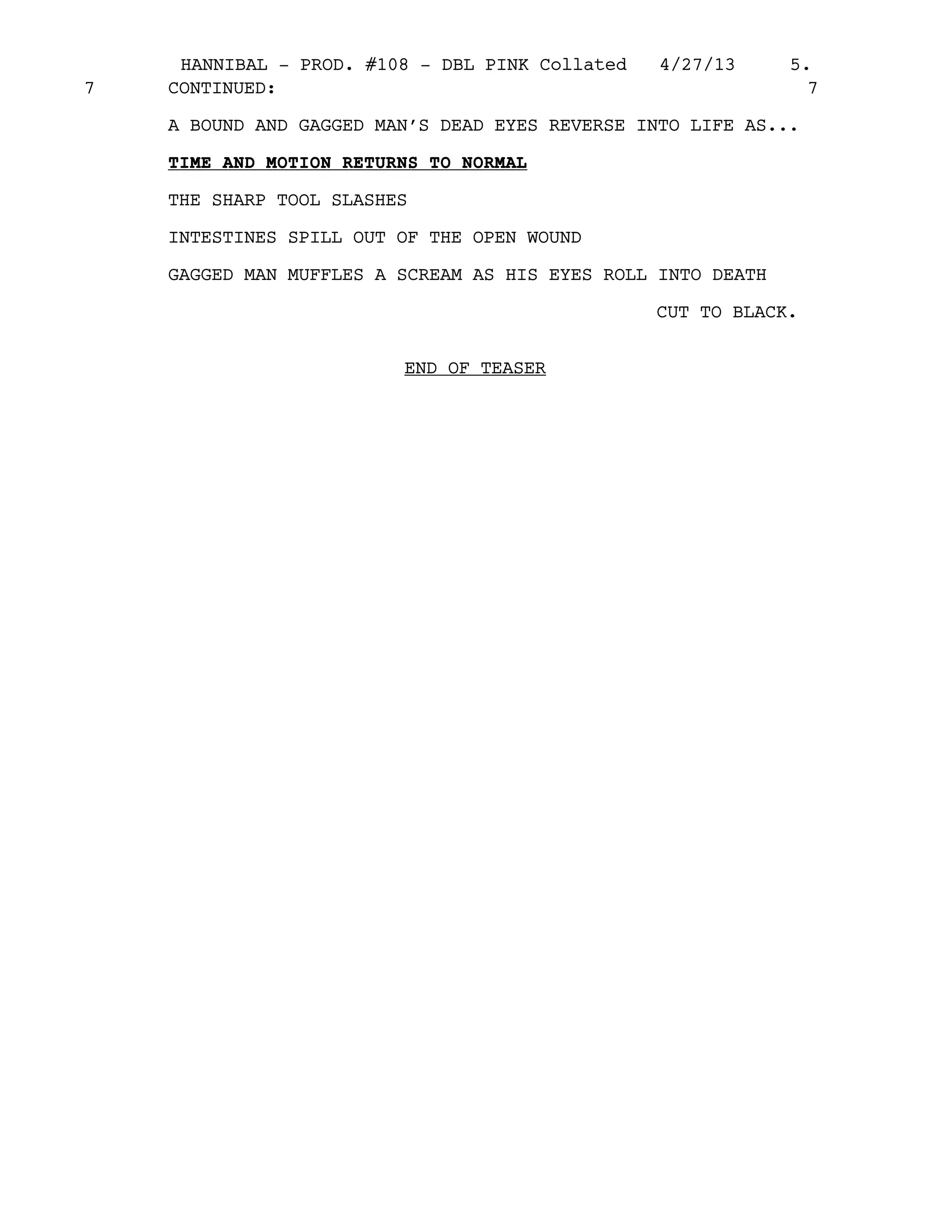 Hannibal episode 108 fromage | PDF