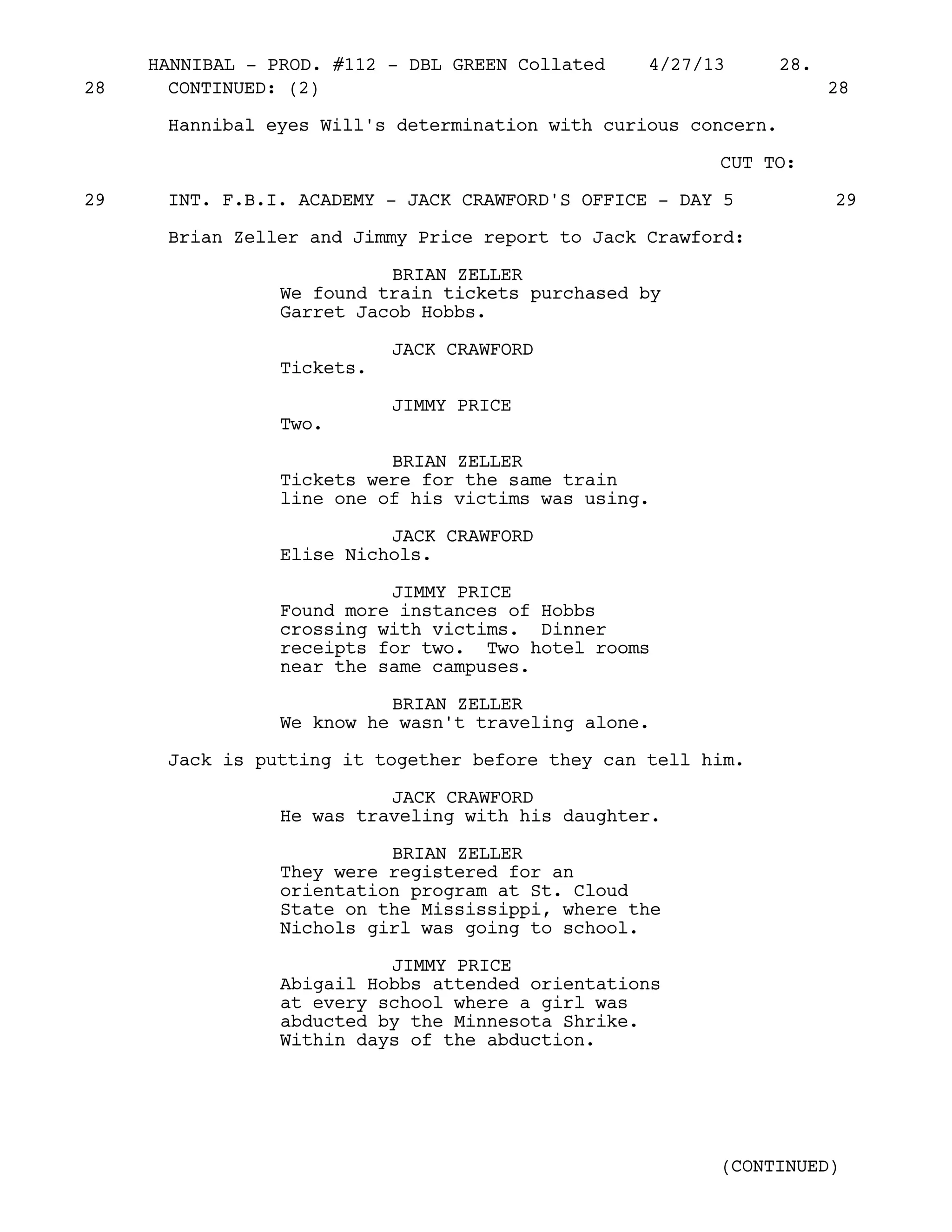 Hannibal episode 112 relevés | PDF