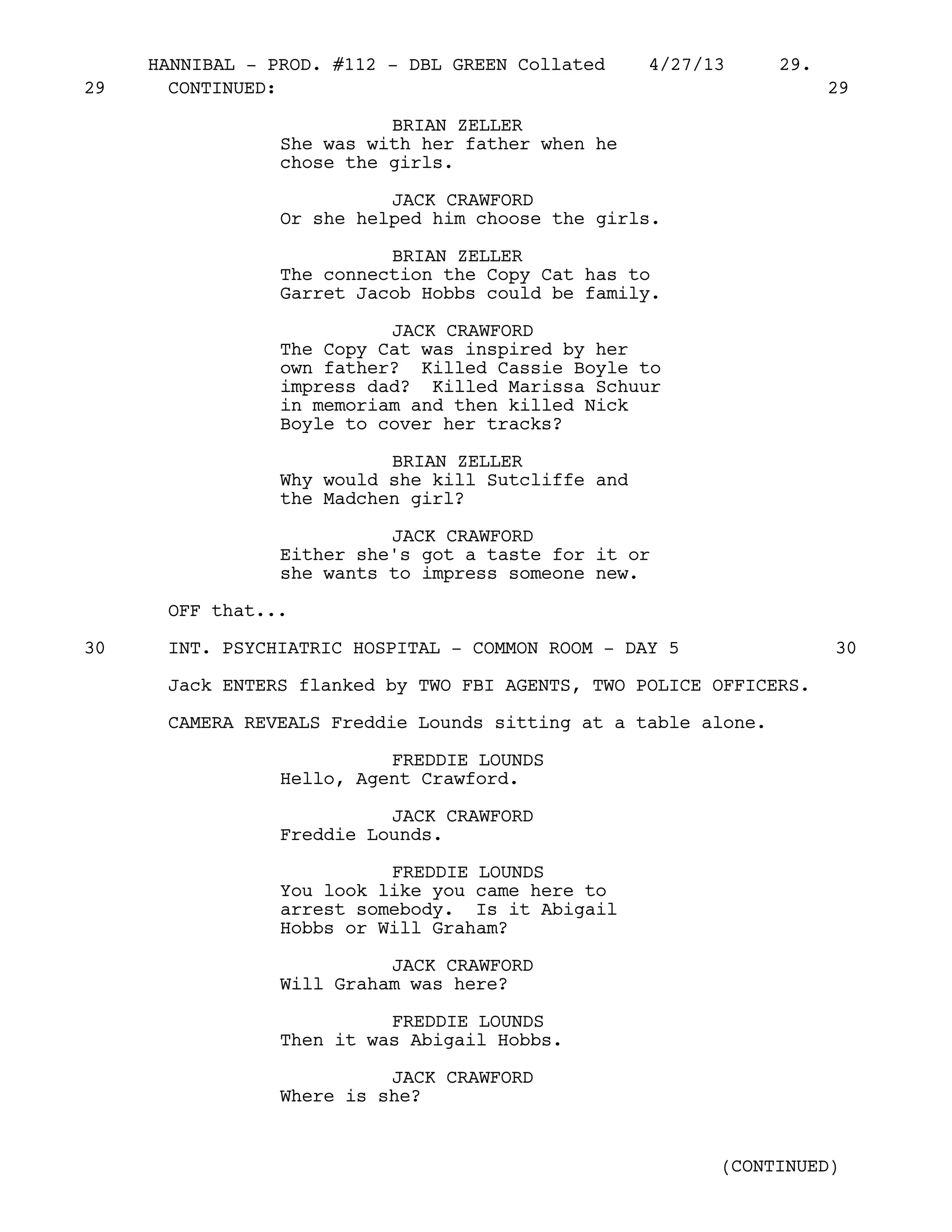 Hannibal episode 112 relevés | PDF
