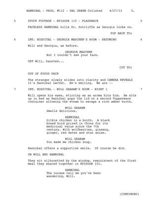 Hannibal episode 112 relevés | PDF