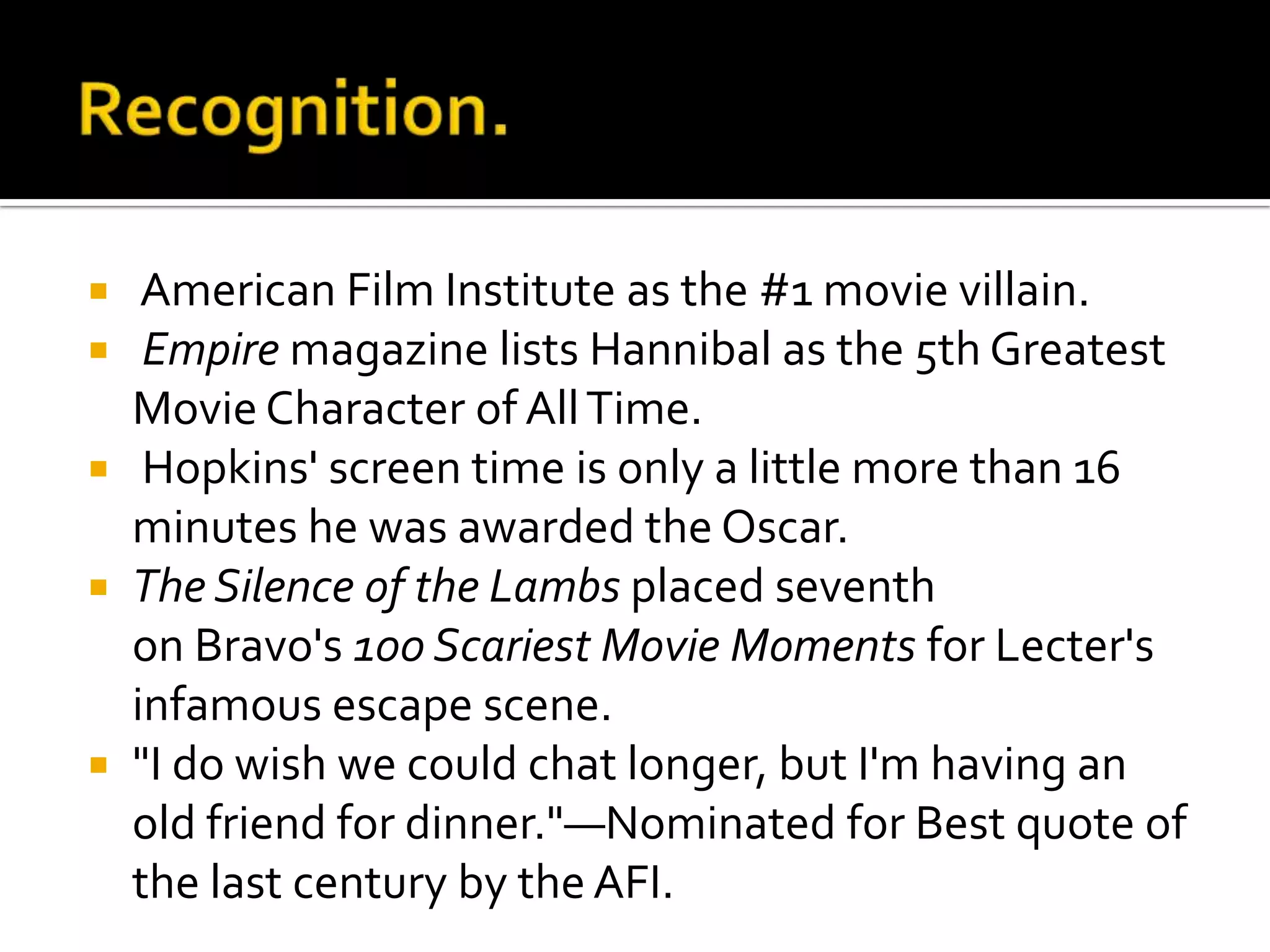 Hannibal lecter | PPTX