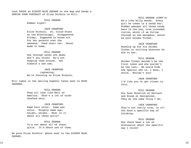 Hannibal nbc 101 aperitif illustrated-script | PPT