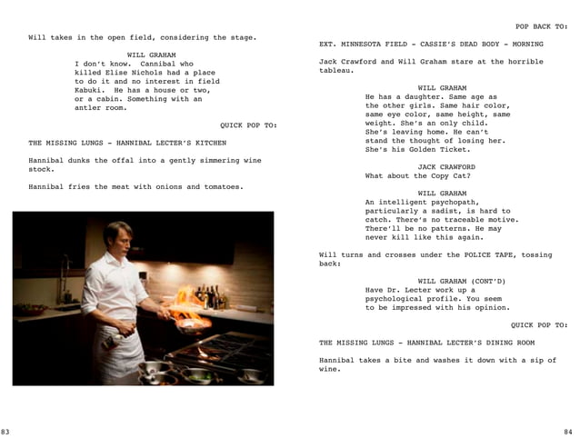 Hannibal nbc 101 aperitif illustrated-script | PPT