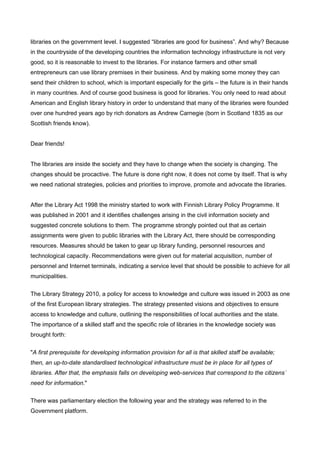 Advocating Libraries Using National Strategies and Policies | DOC