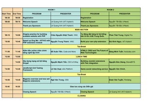 Hanoi php day 2010 program | PPT
