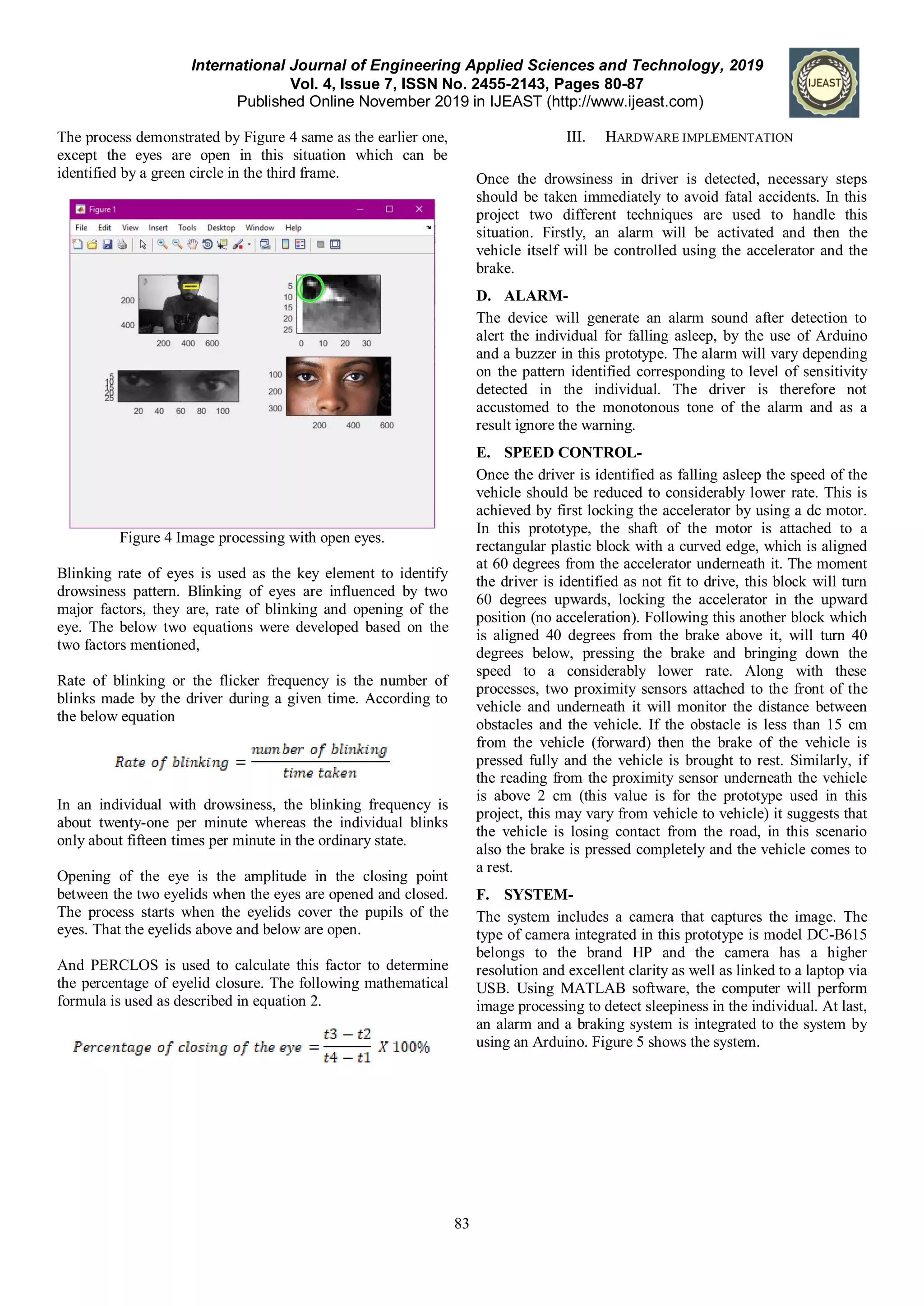 Driver Drowsiness Detection Using Matlab Pdf