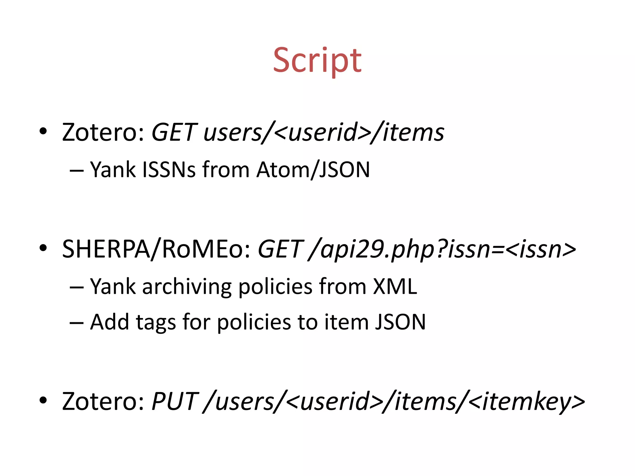 Zotero and Sherpa/RoMEO | PPTX