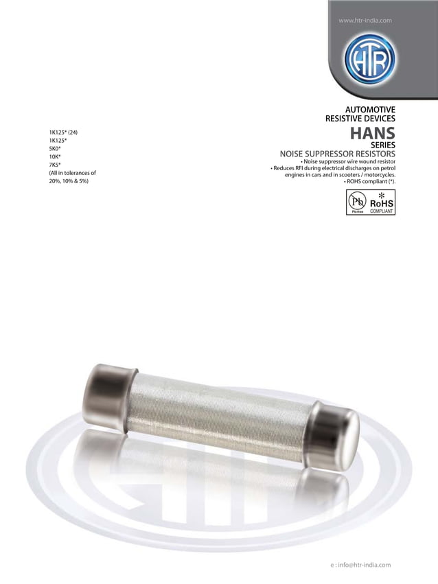 HTR India - Products - Automotive - Noise Suppressor Resistor - HANS ...