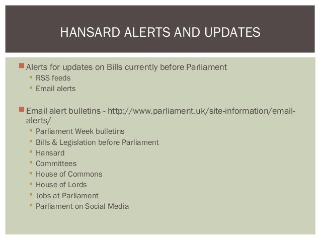 Research using Hansard