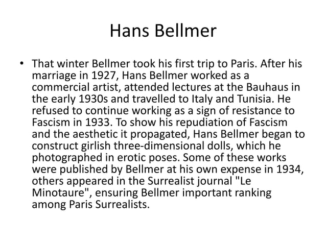 Hans belmer powerpoint | PPT