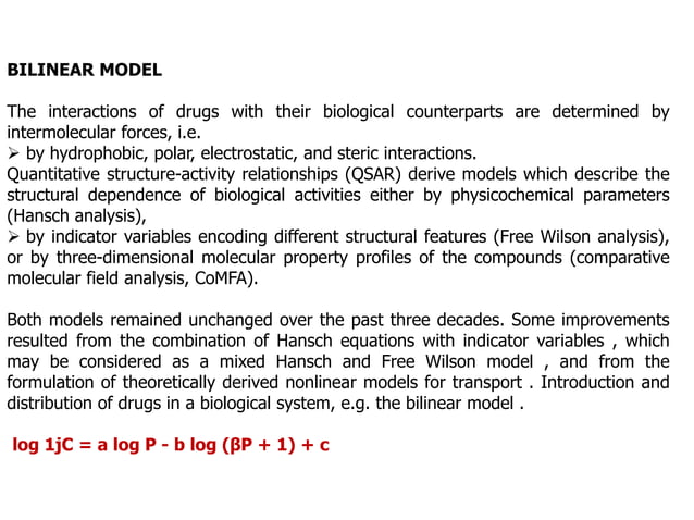 Hansch and free wilson analysis | PPTX | Chemistry | Science