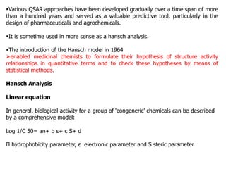Hansch and free wilson analysis | PPTX