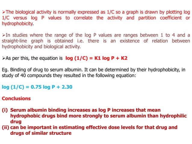 Hansch and free wilson analysis | PPTX | Chemistry | Science