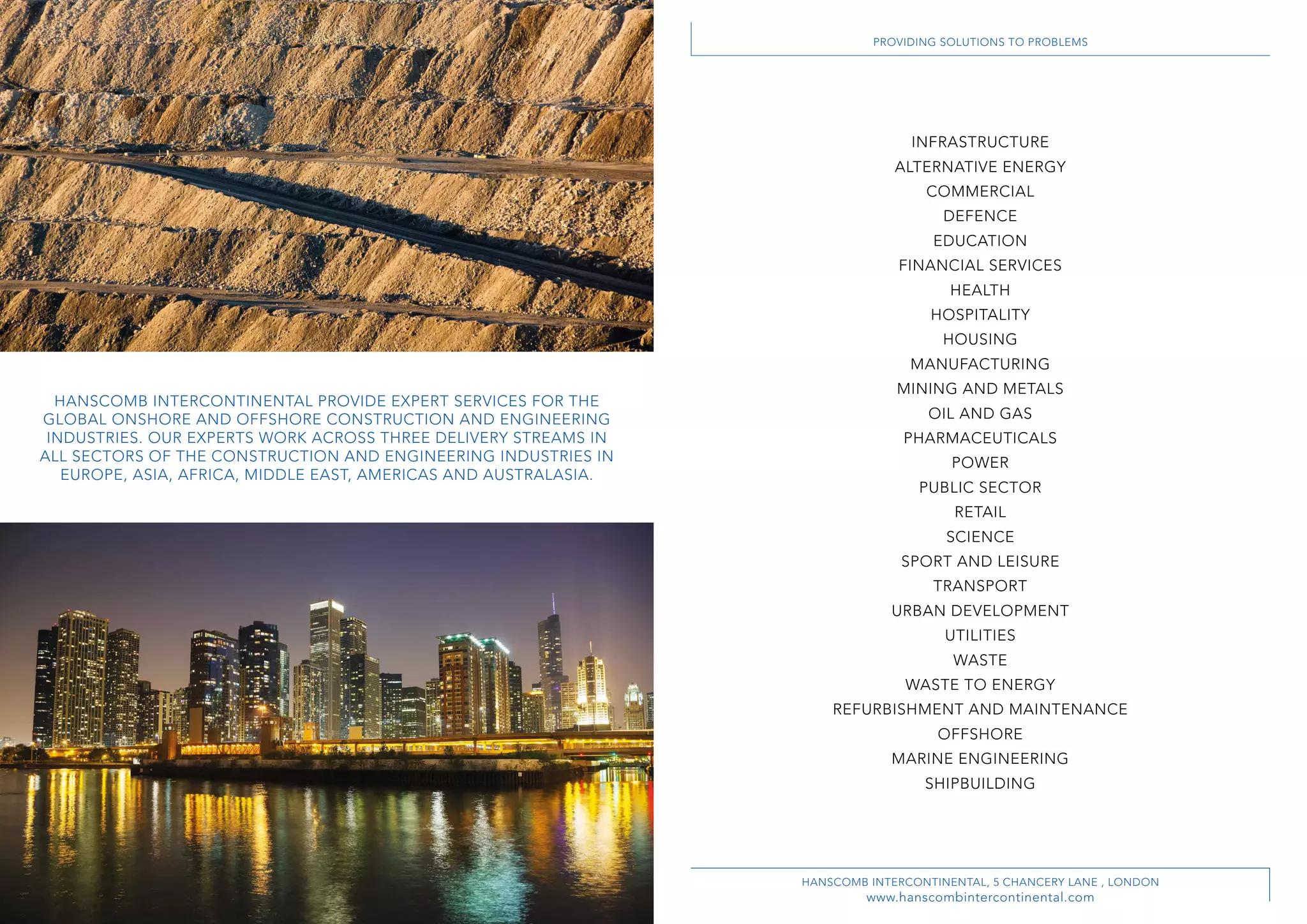 Hanscomb Intercontinental services brochure | PDF