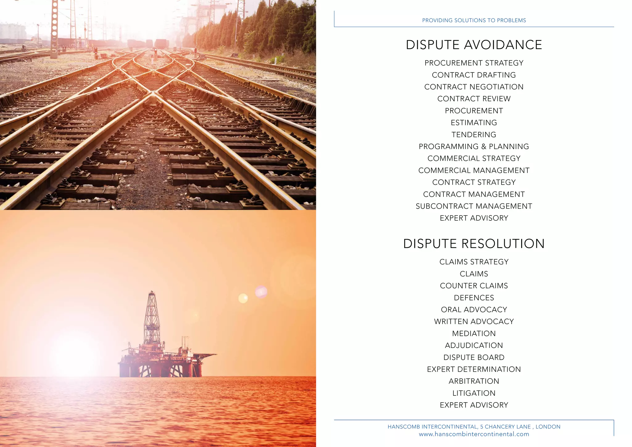 Hanscomb Intercontinental services brochure | PDF | Civil Engineering ...