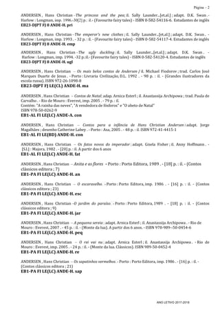 Hans cristian andersen abril 18 | PDF