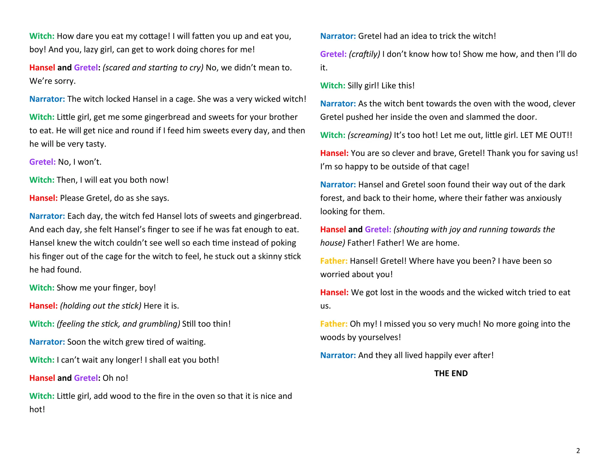 Hansel and Gretel Readers Theatre.pdf for kids | PDF