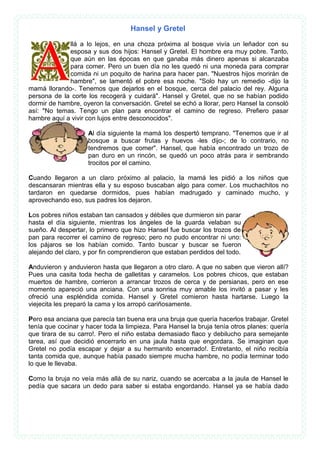 Hansel y gretel | DOCX